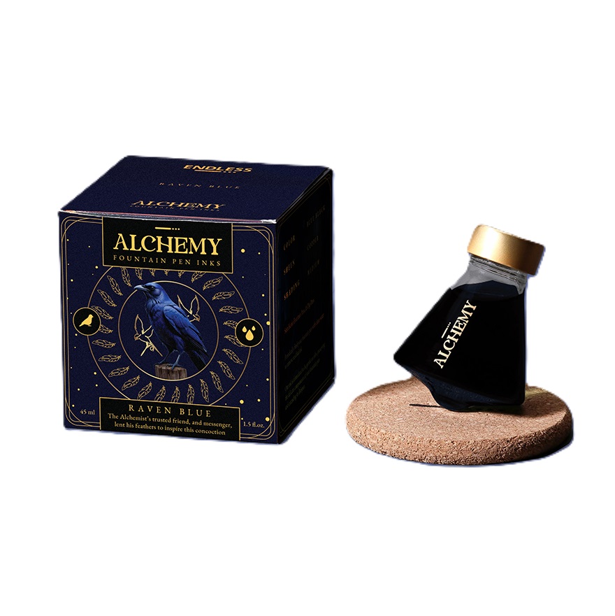 Endless Alchemy Raven Blue 45ml Ink Bottle - Inkt / Ink | Appelboom.com